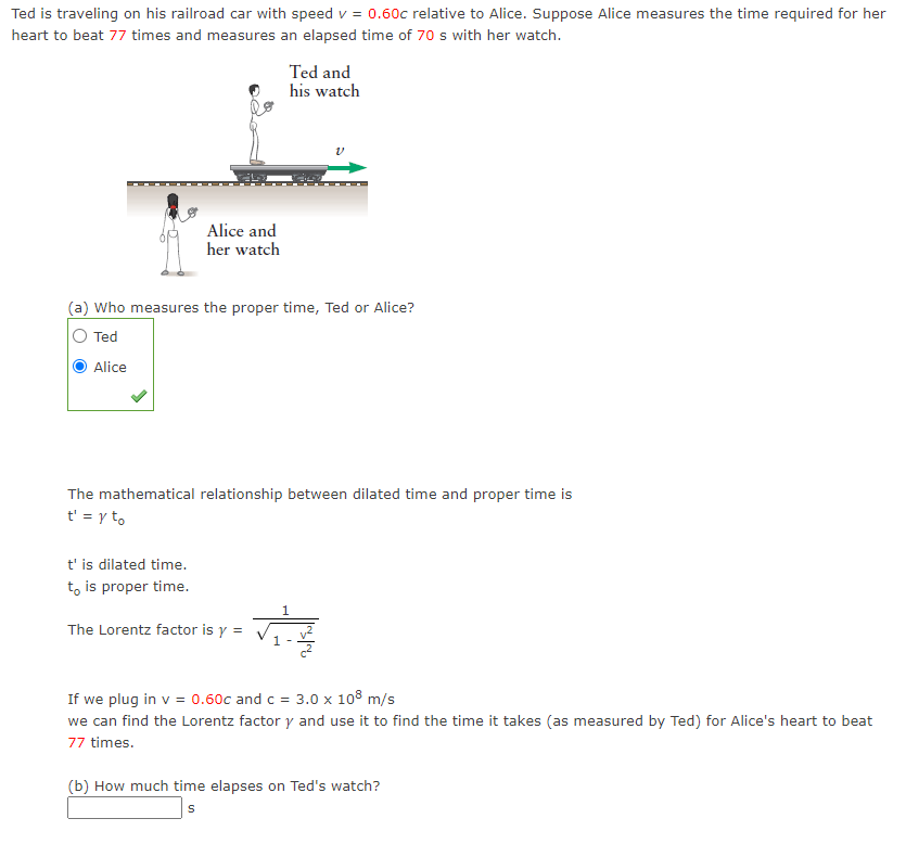 Solved Ted is traveling on his railroad car with speed v = | Chegg.com