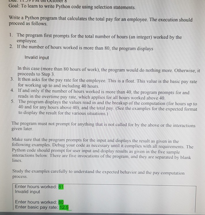 Solved vuv. mn. r On cuero Goal: To learn to write Python | Chegg.com