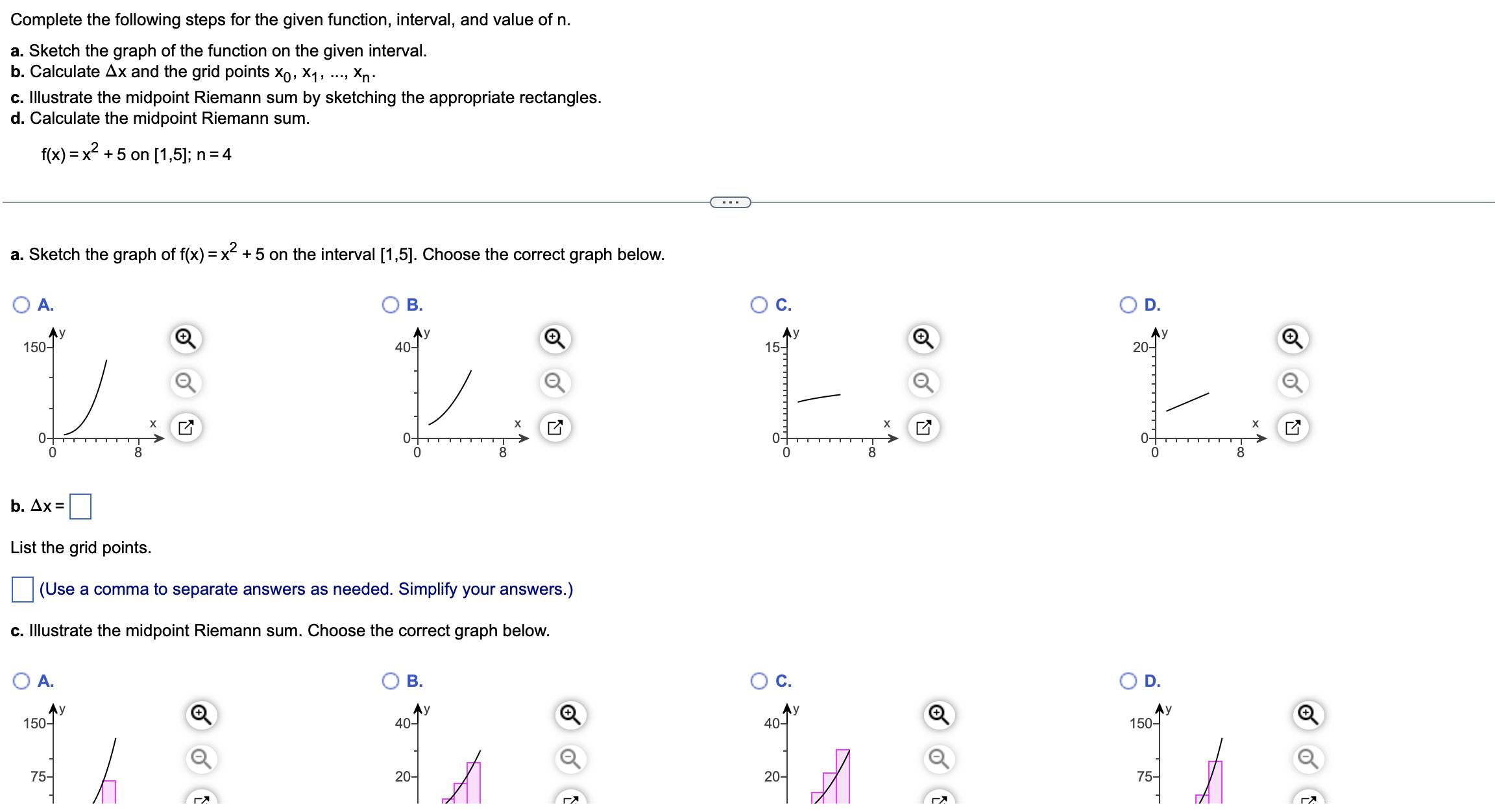 Solved Complete the following steps for the given function, | Chegg.com