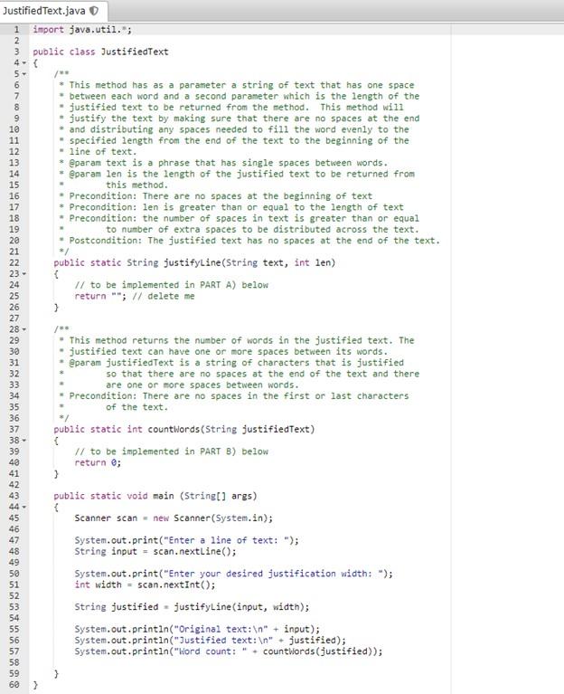 Solved Text is considered to be justified if the text has no | Chegg.com