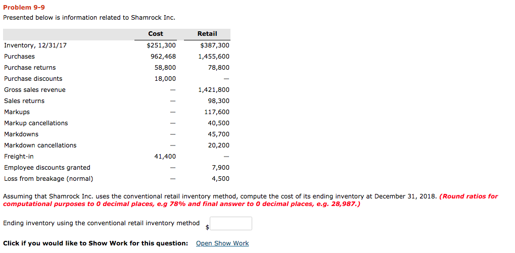 Solved Problem 9-9 Presented below is information related to | Chegg.com