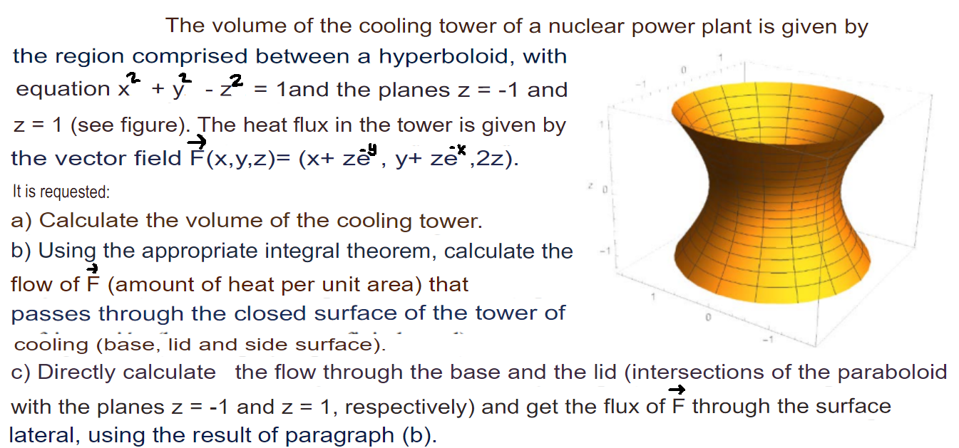 Solved The volume of the cooling tower of a nuclear power | Chegg.com