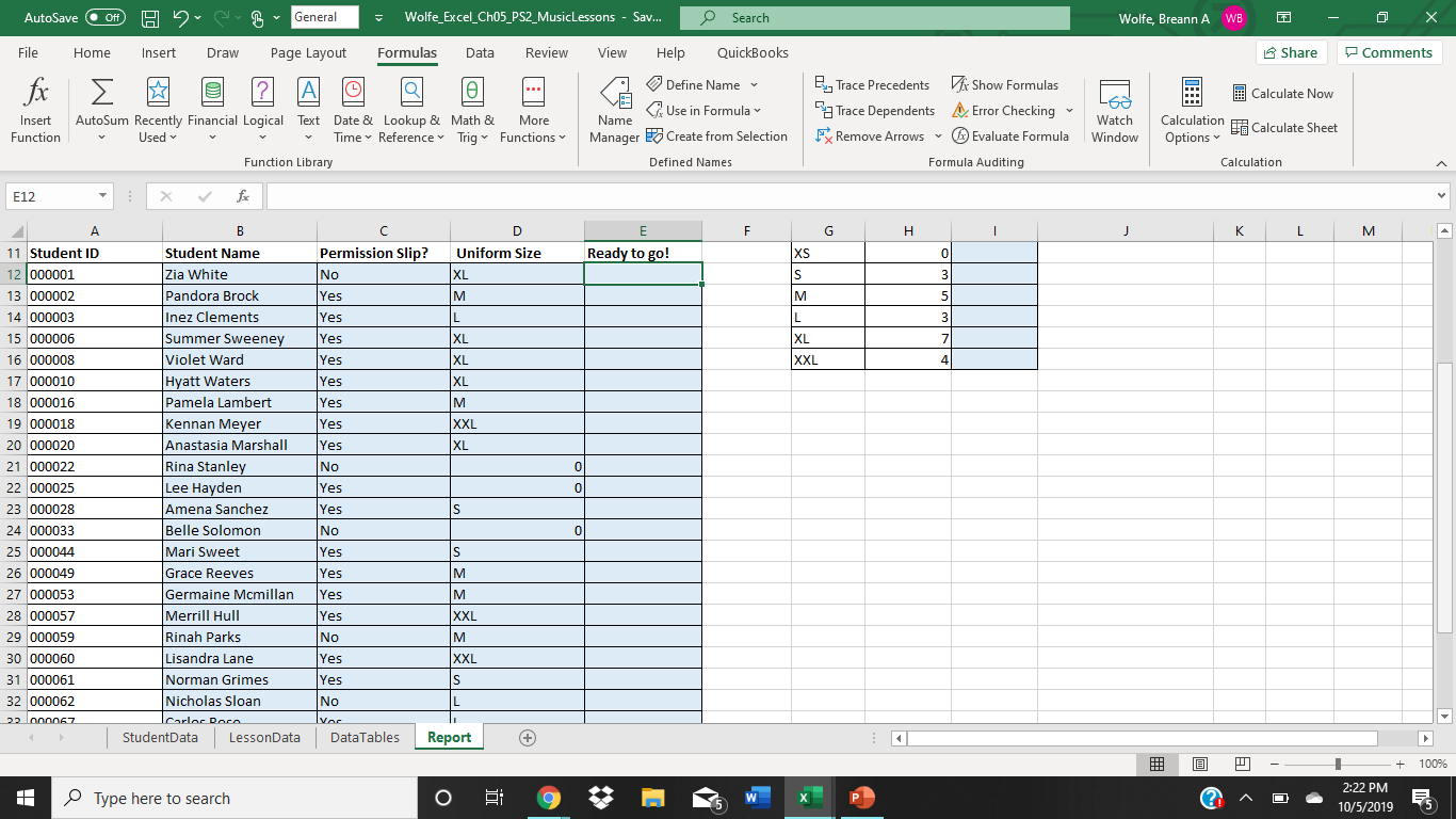 Solved In cell E12, Enter an If function that will return | Chegg.com