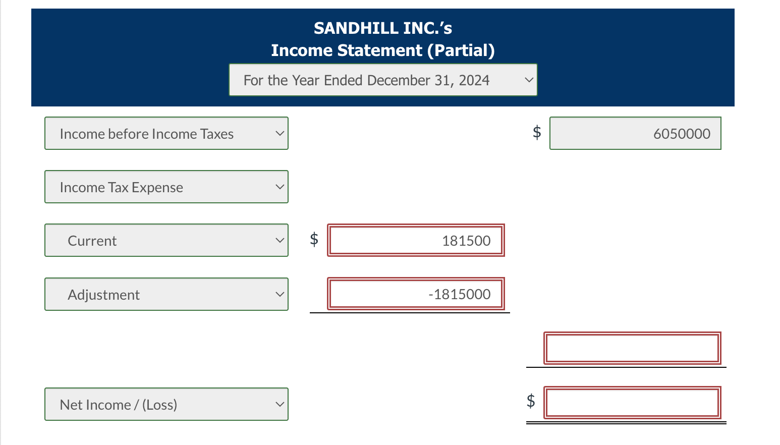 Solved Sandhill Inc.'s only temporary difference at the | Chegg.com