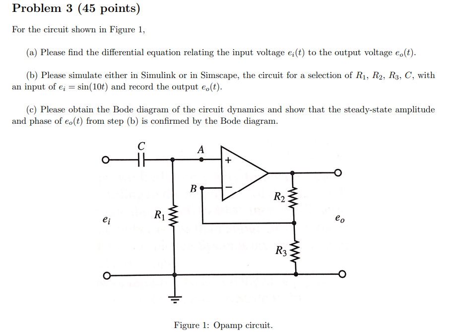 Solved For the circuit shown in Figure 1, (a) Please find | Chegg.com