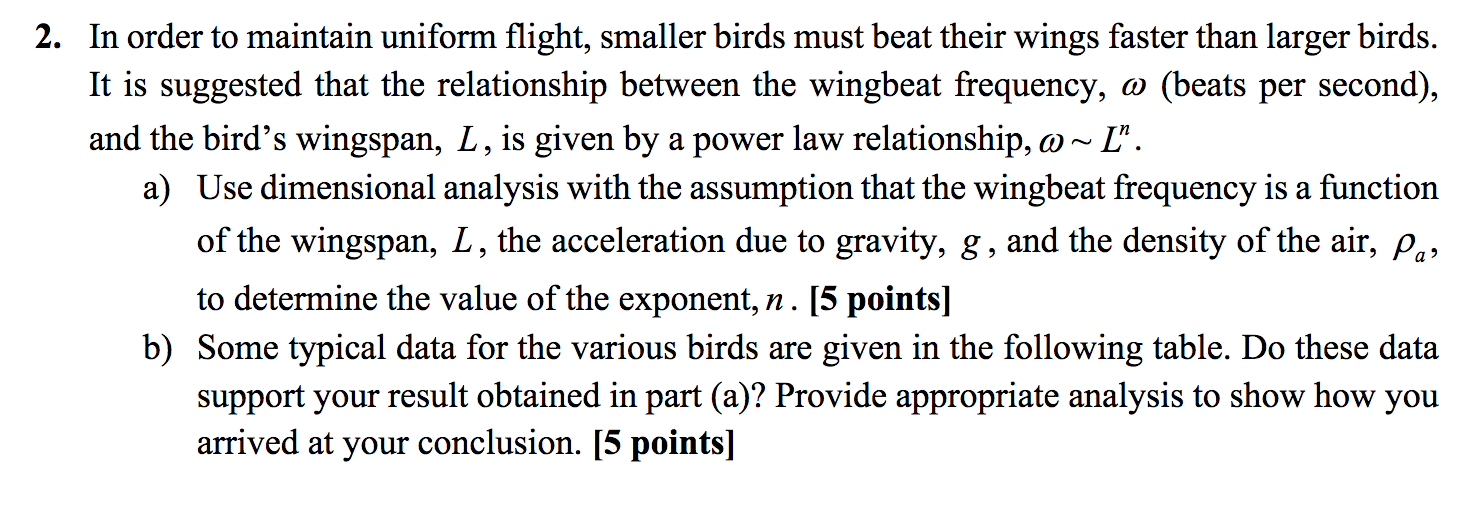 2. In order to maintain uniform flight, smaller birds | Chegg.com