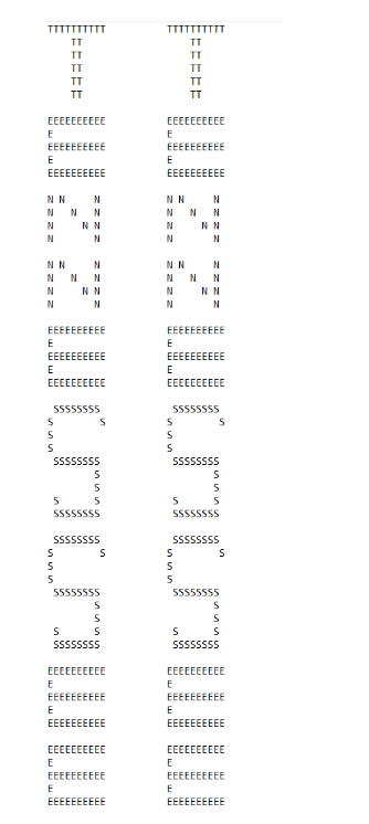 Solved Problem Write a program to display the word TENNESSEE | Chegg.com