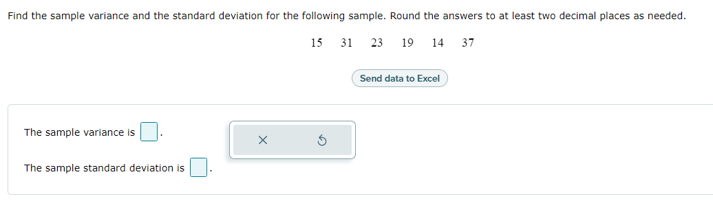 Solved The sample standard deviation is | Chegg.com