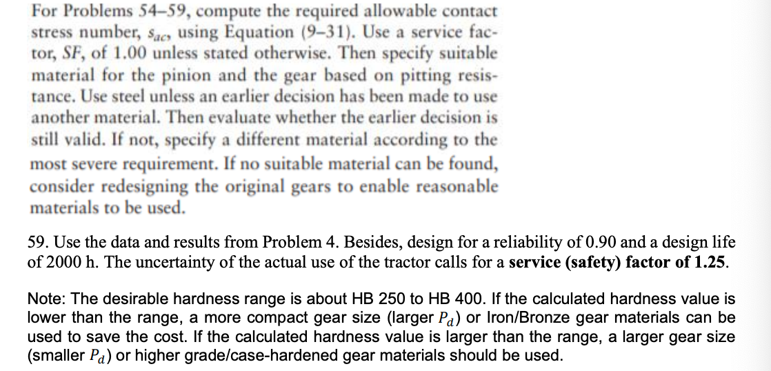 Solved For Problems 54–59, compute the required allowable | Chegg.com