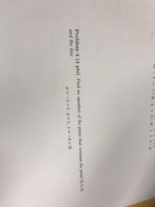 Solved Problem 3 (4 pts) Show that the lines Li and L2 are | Chegg.com