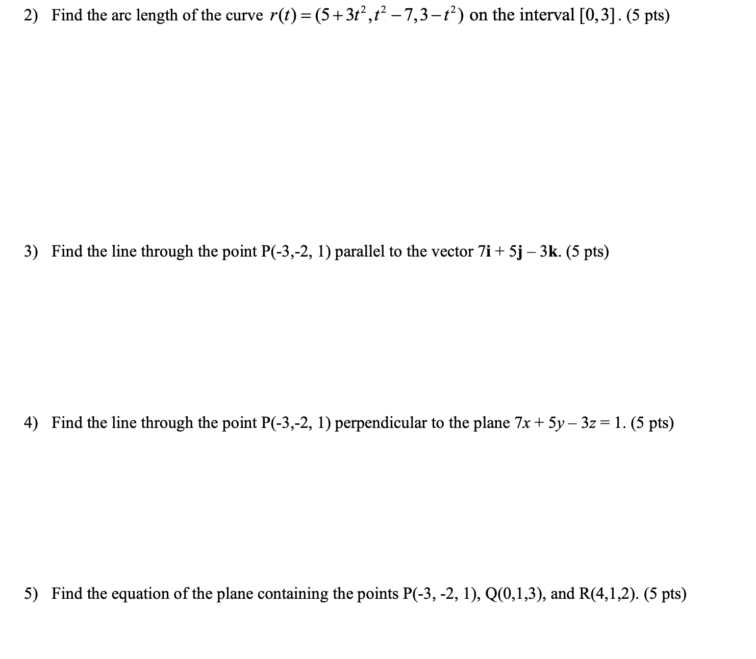 Solved 2) Find the arc length of the curve | Chegg.com