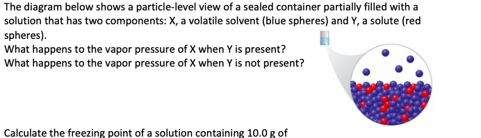 Solved The diagram below shows a particle-level view of a | Chegg.com