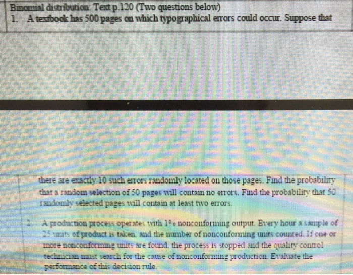 Solved A textbook has 500 pages on which typographical | Chegg.com