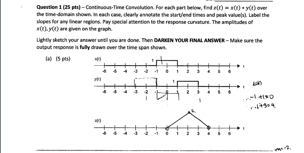 Solved Question 1 ( 25 pts) - Continuous-Time Convolution. | Chegg.com