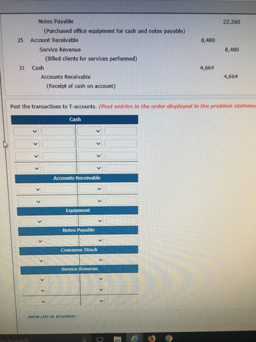 Solved Brief Exercise 2-7 Selected transactions for the | Chegg.com