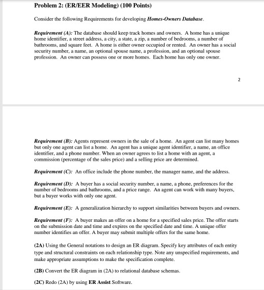 Solved Problem 2 Ereer Modeling 100 Points Consider 
