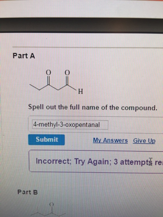 Solved Spell out the full name of the compound. | Chegg.com