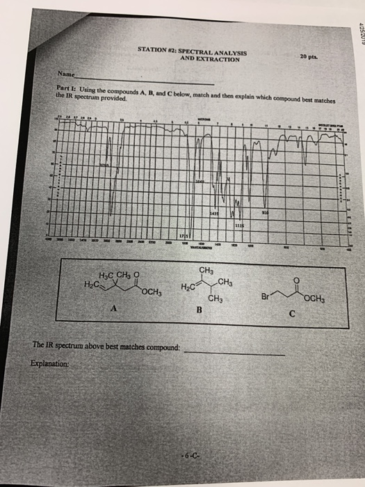 Solved STATION #2: SPECTRAL ANALYSIS 20 pts AND EXTRACTION | Chegg.com