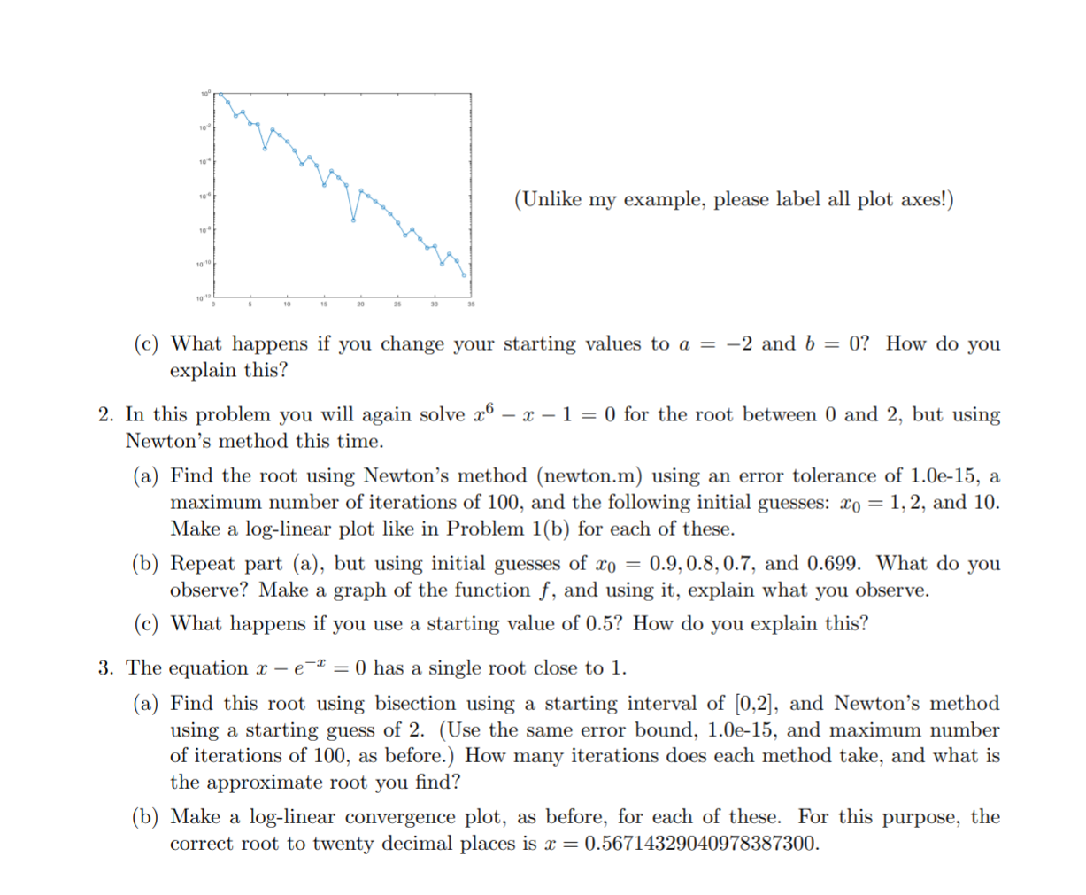 Solved Math 335 Computational Project #1 Root-finding | Chegg.com