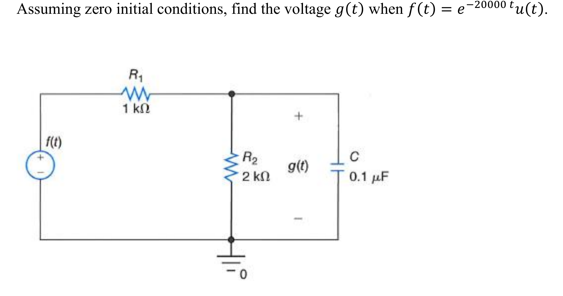 Solved Assuming zero initial conditions, find the voltage | Chegg.com
