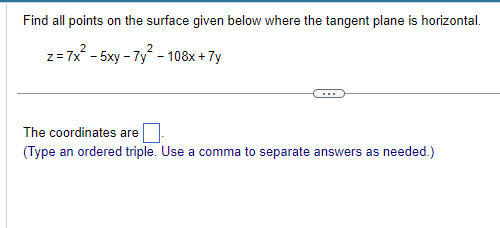 Solved Find all points on the surface given below where the | Chegg.com