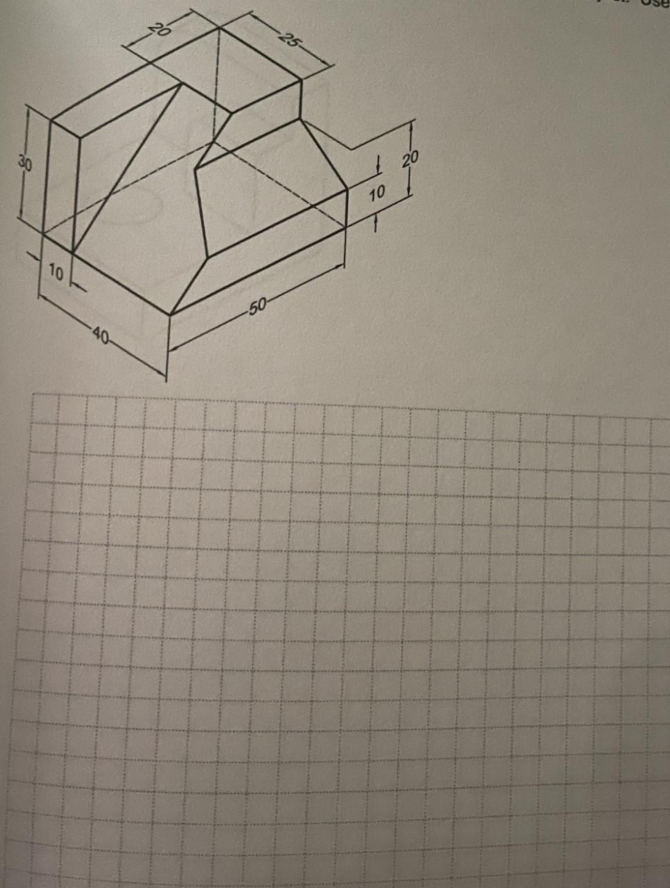 Solved Sketch the front, top, and right side views of the | Chegg.com