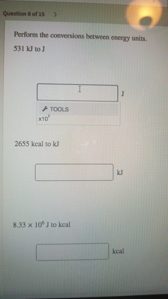 Solved Question 8 of 15 Perform the conversions between | Chegg.com