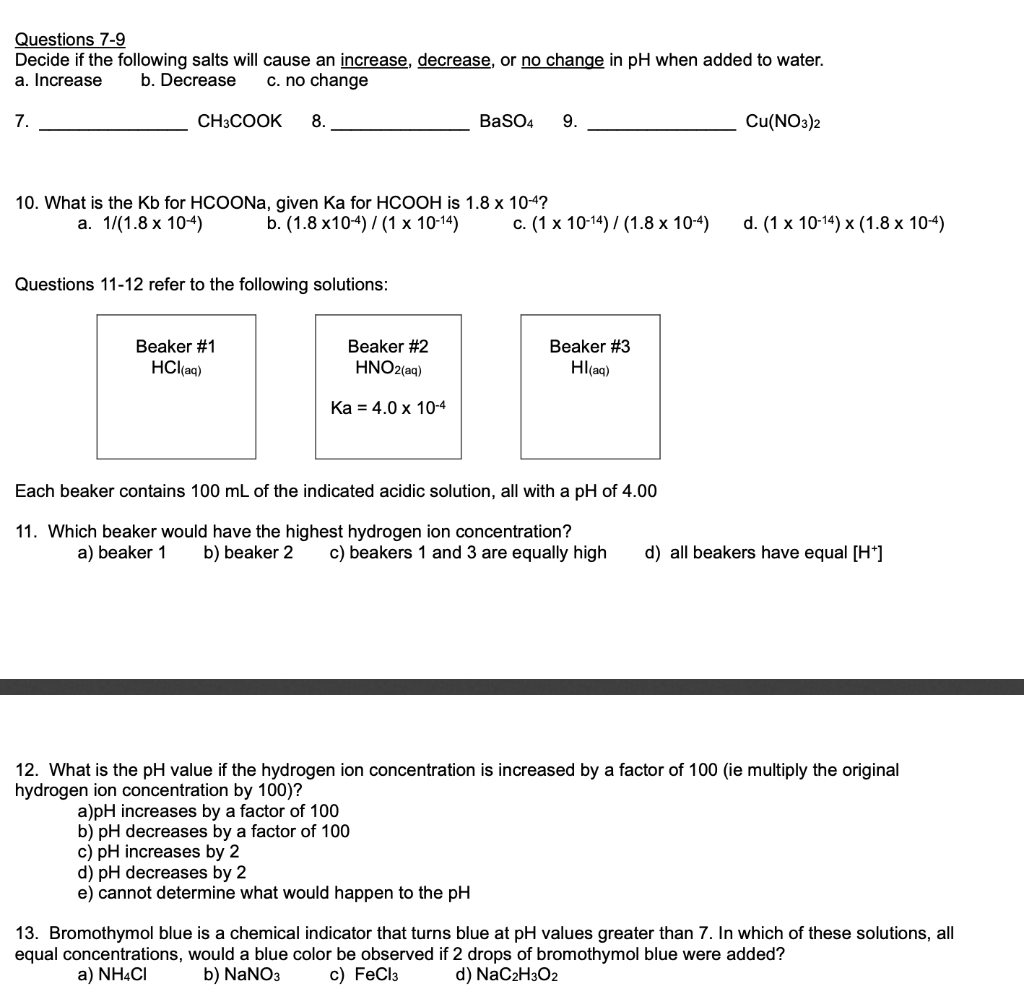 Solved Questions 7 9 Decide If The Following Salts Will Chegg solved-questions-7-9-decide-if-the-following-salts-will-chegg