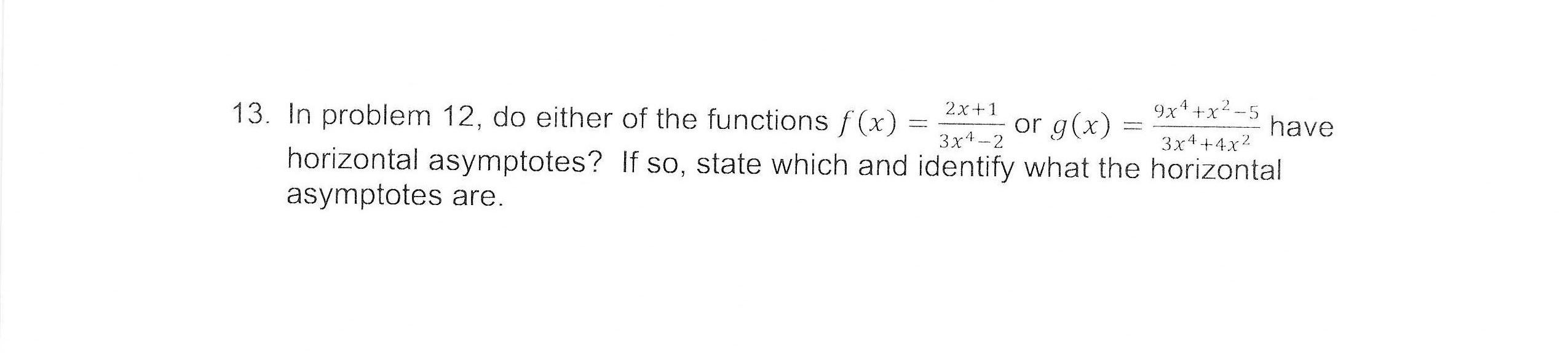 Solved 3 In Problem 12 Do Either Of The Functions