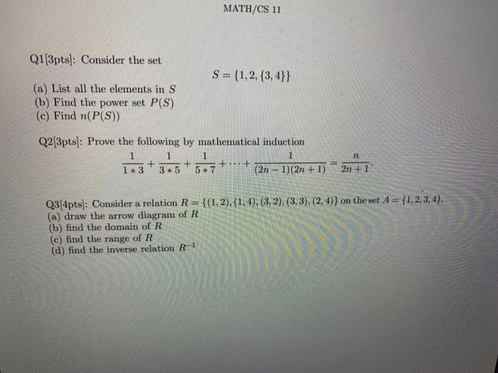 Solved MATH/CS 11 Qi(3pts): Consider the set S = {1, 2, | Chegg.com
