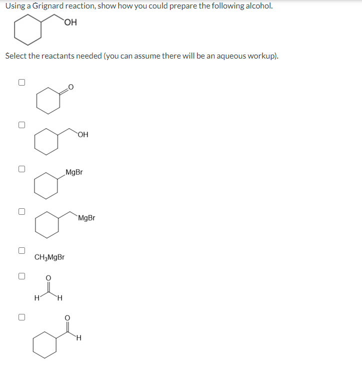 Solved Using a Grignard reaction, show how you could prepare | Chegg.com