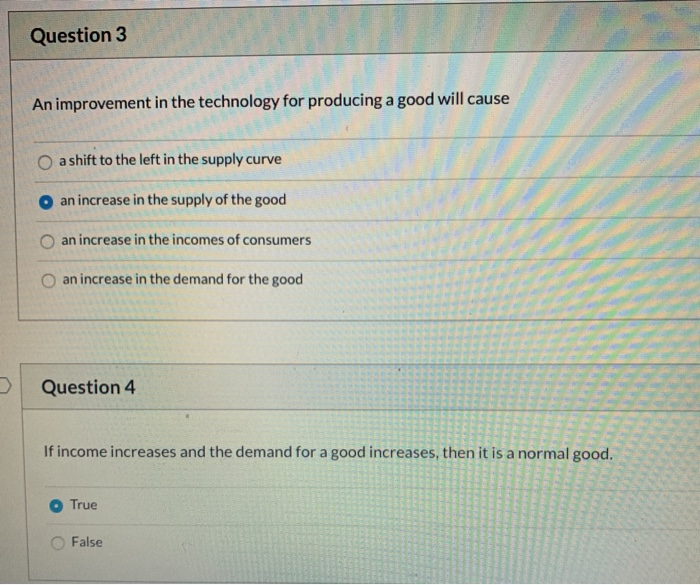 Solved Question 1 A decrease in price causes an increase in | Chegg.com