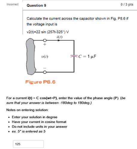 Solved Calculate the current across the capacitor shown in | Chegg.com