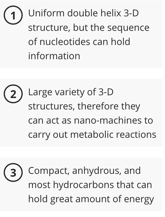 Solved Interpret the function of a macromolecule from its | Chegg.com