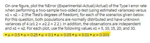 Solved On one figure, plot the %Error | Chegg.com