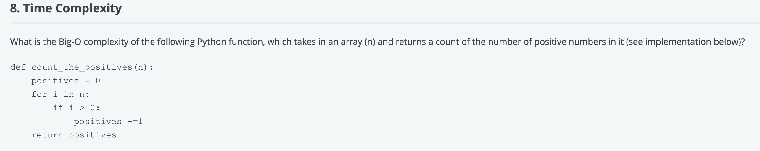 Solved 8. Time Complexity What is the Big-O complexity of | Chegg.com