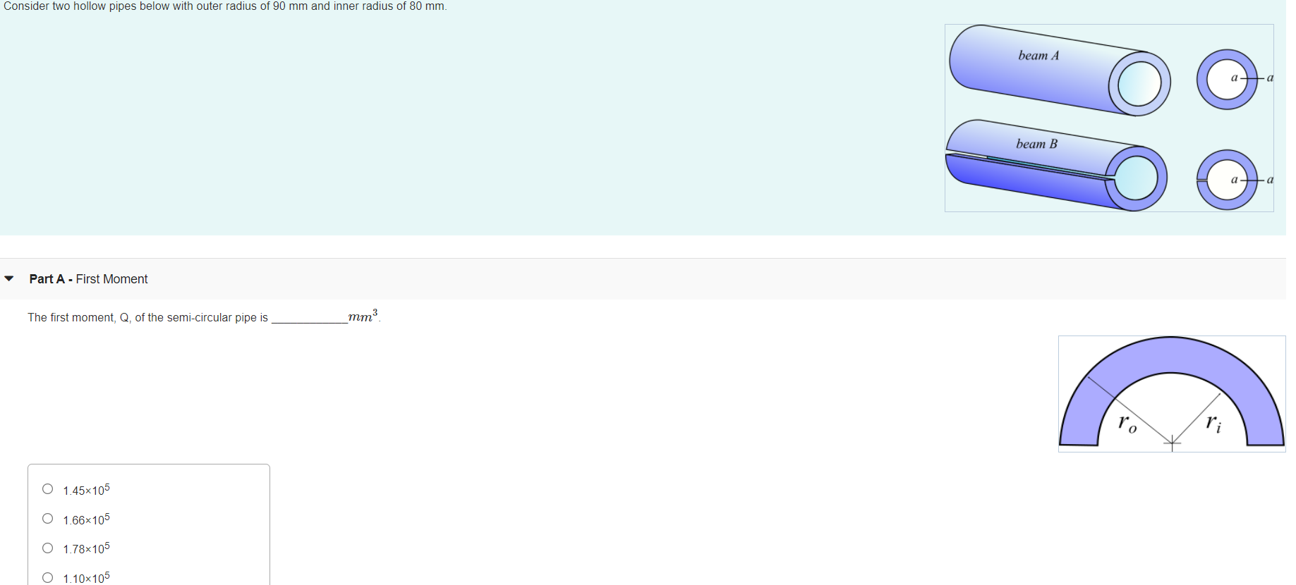 Solved Consider two hollow pipes below with outer radius of | Chegg.com