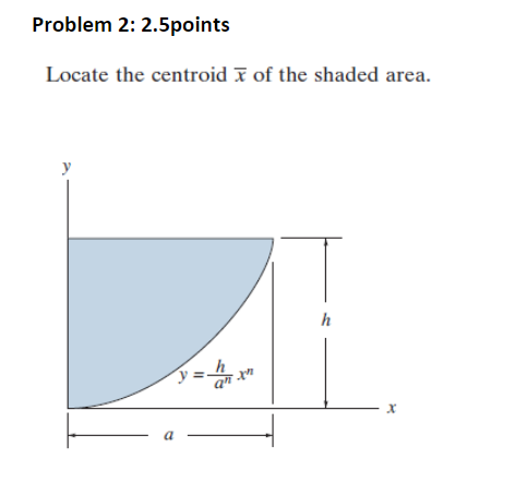 Solved Locate the centroid xˉ of the shaded area. | Chegg.com