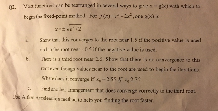 Solved Most functions can be rearranged in several ways to | Chegg.com