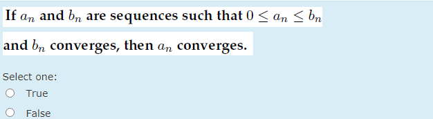 Solved If an and bn are sequences such that 0