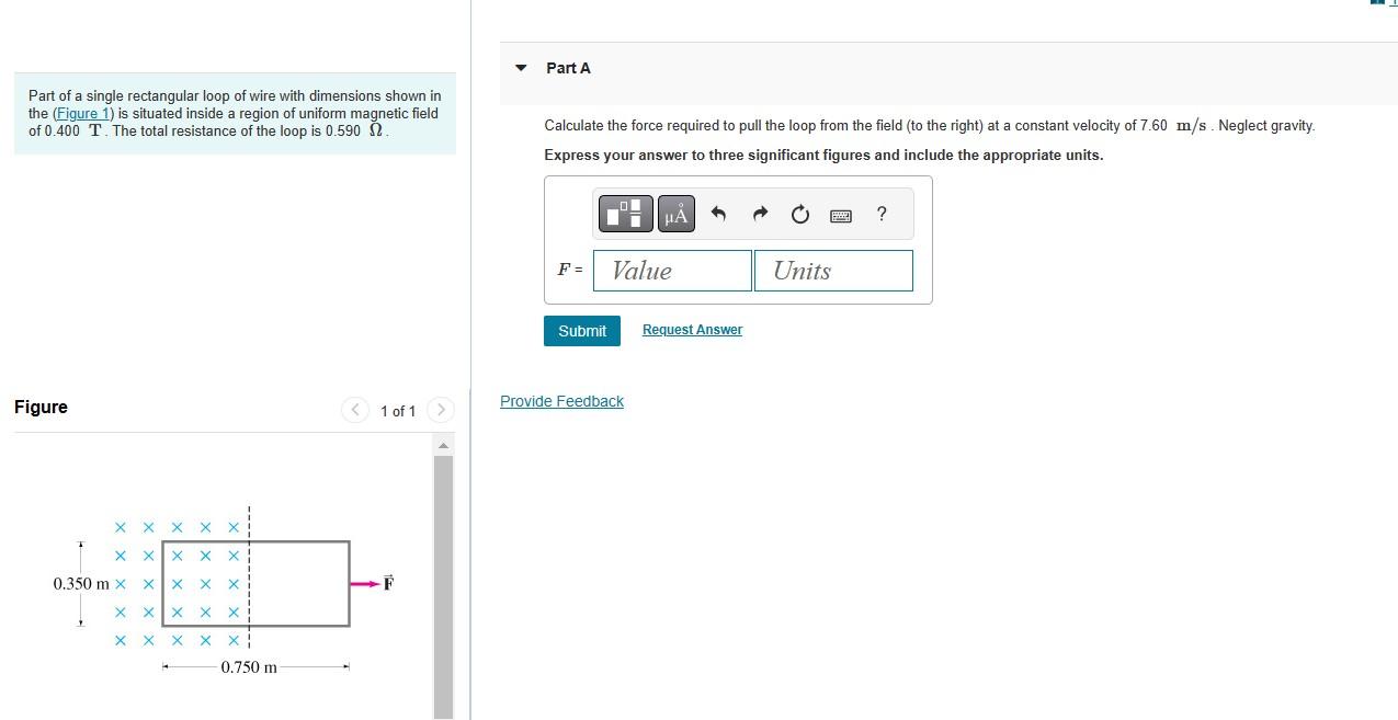 Solved Part of a single rectangular loop of wire with | Chegg.com
