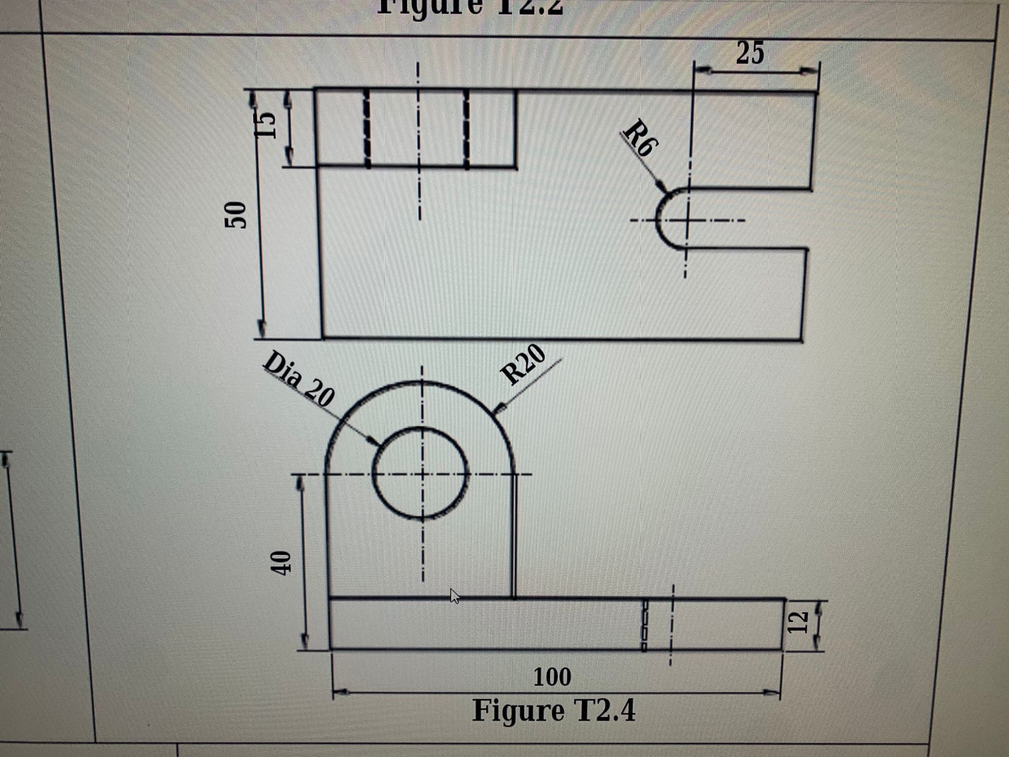 Solved draw isometric and missing view with dimwnsion | Chegg.com