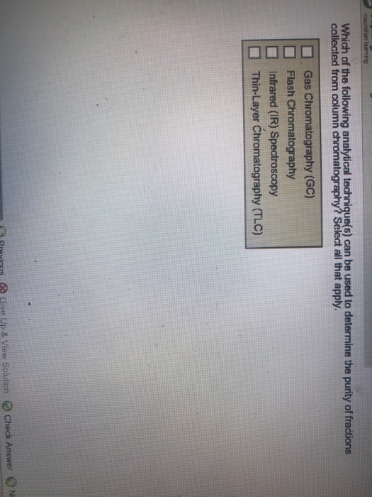 Solved Why is TLC typically performed before column | Chegg.com