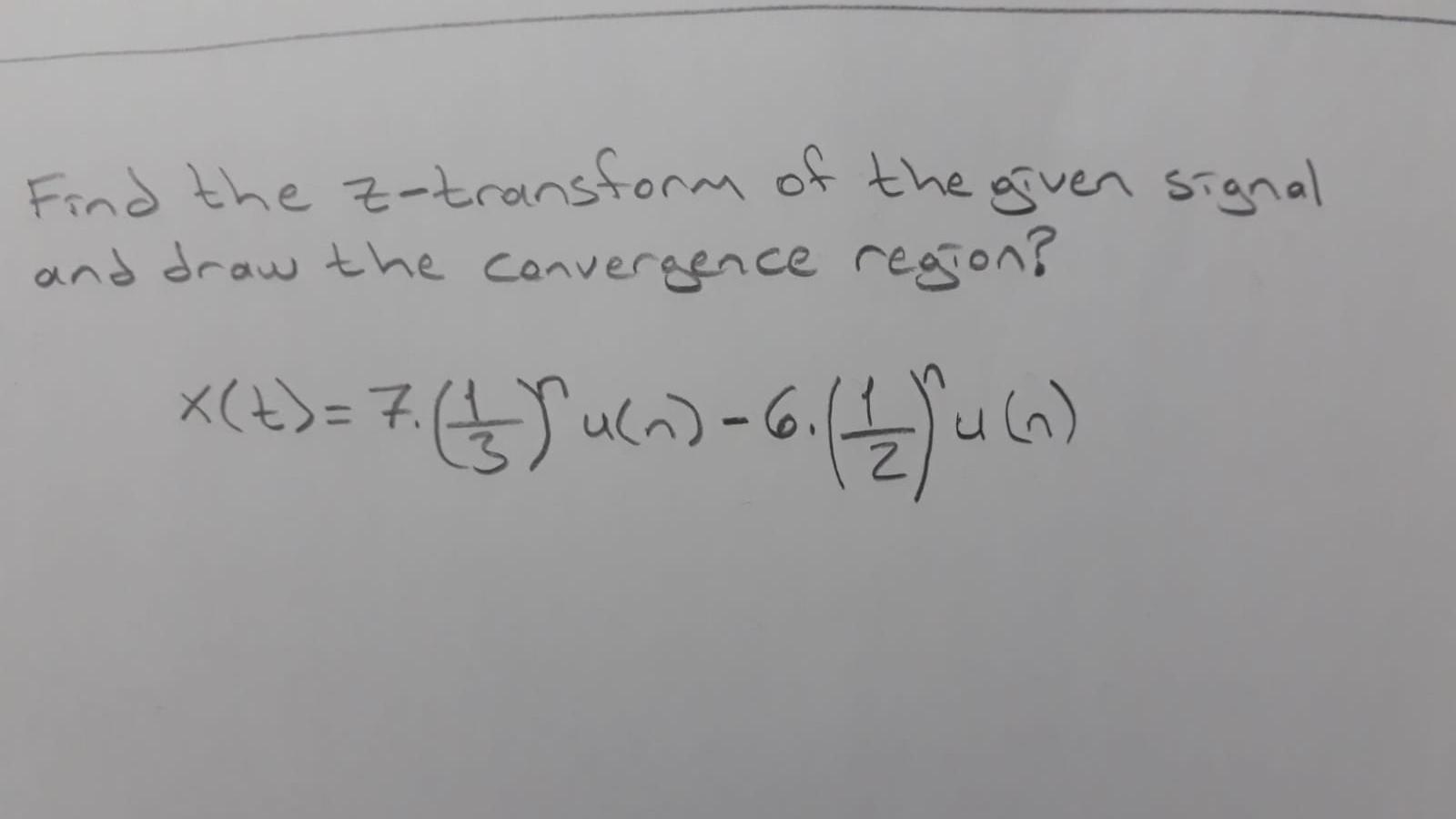 Solved Find the z-transform of the given signal and draw the | Chegg.com