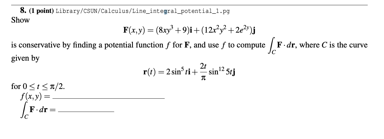 Solved 8. (1 point) | Chegg.com