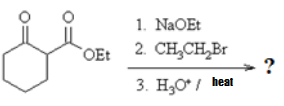 Solved 1. NaOEt COEt 2. CH.CH, Br 3. H30*/ heat | Chegg.com