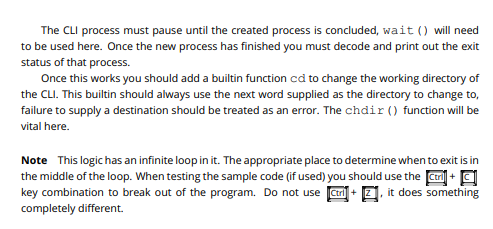 2 Specification A CLI accepts textual input from the | Chegg.com