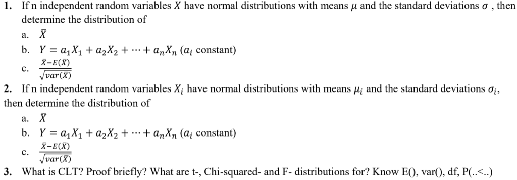 Solved If n independent random variables X have normal | Chegg.com