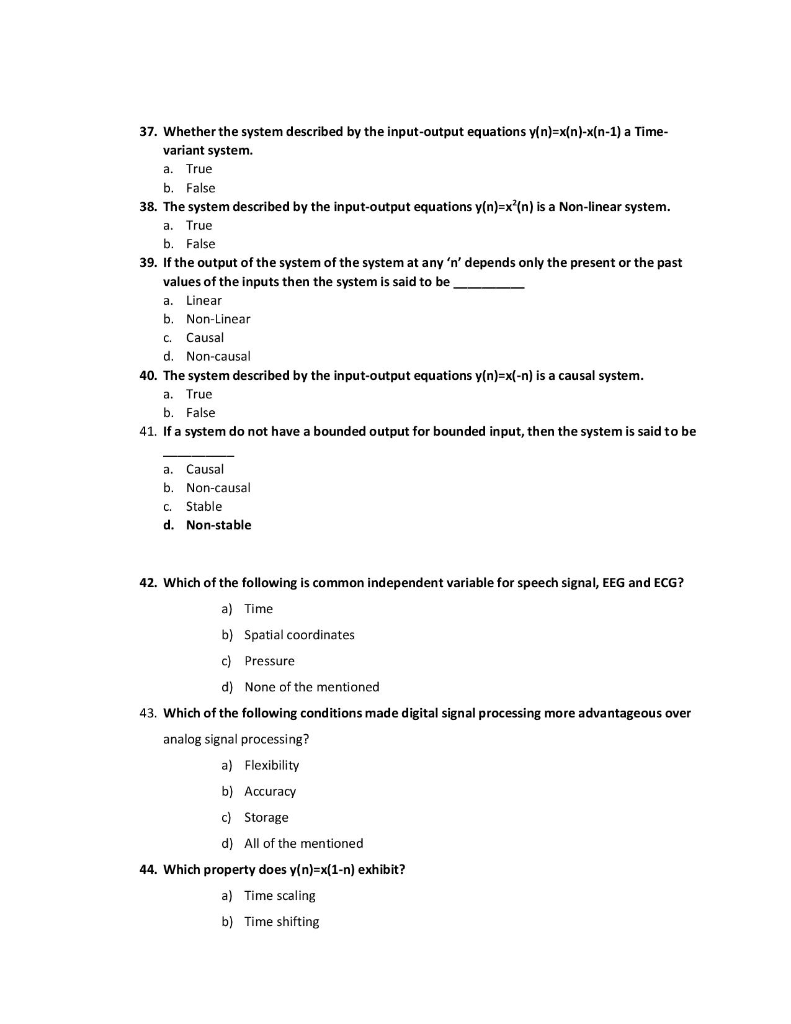 Solved a. 29. According to Time shifting property of | Chegg.com