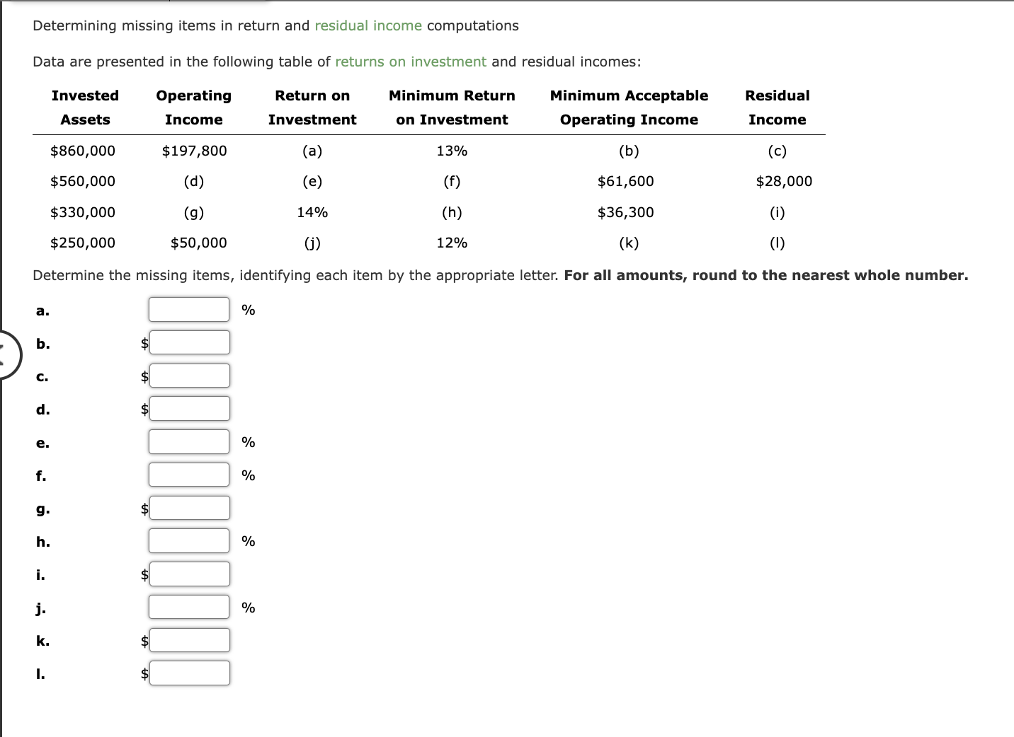Solved Determining missing items in return and residual | Chegg.com